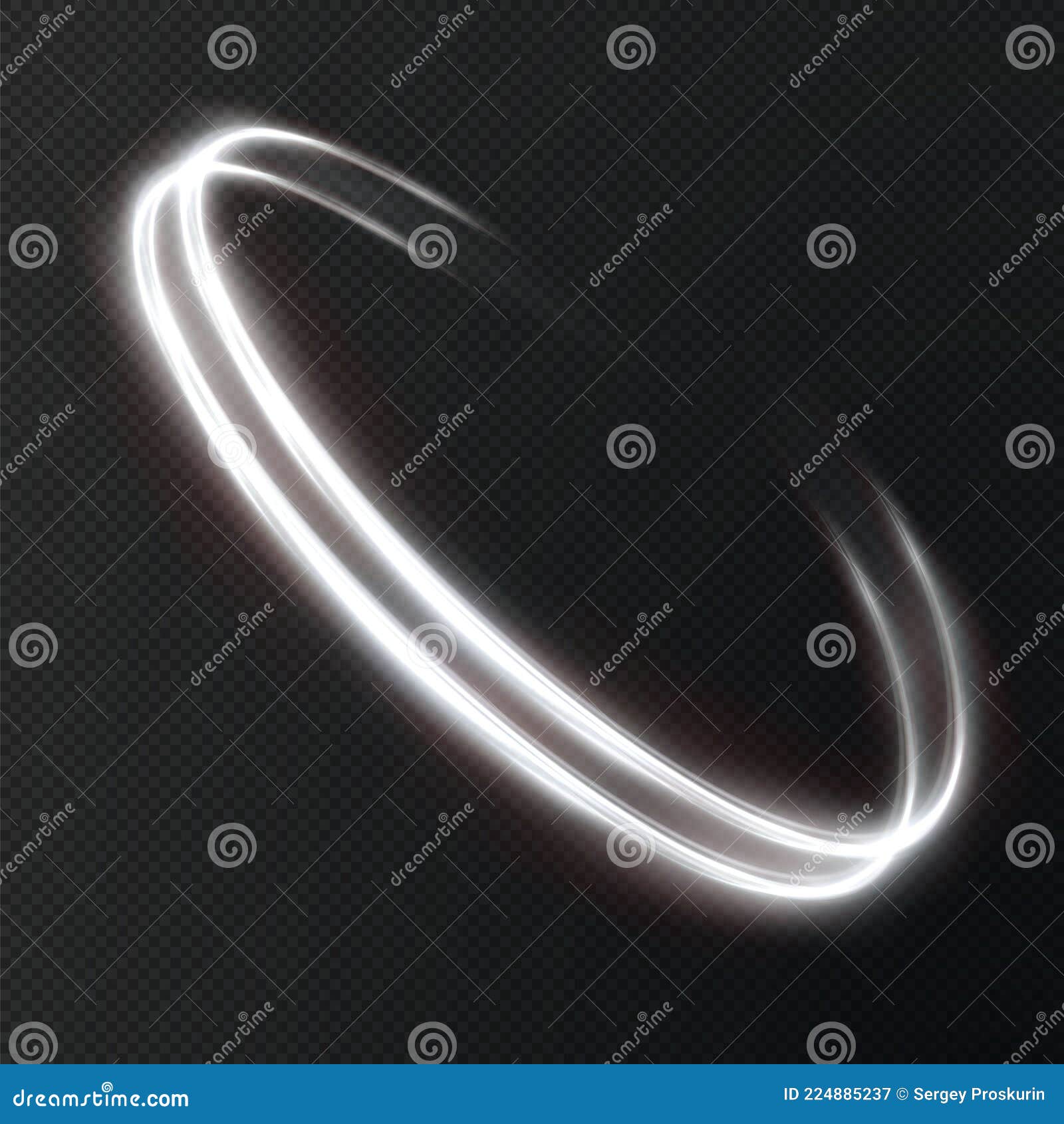 Luminous White Lines of Speed. Light Glowing Effect. Abstract Motion ...