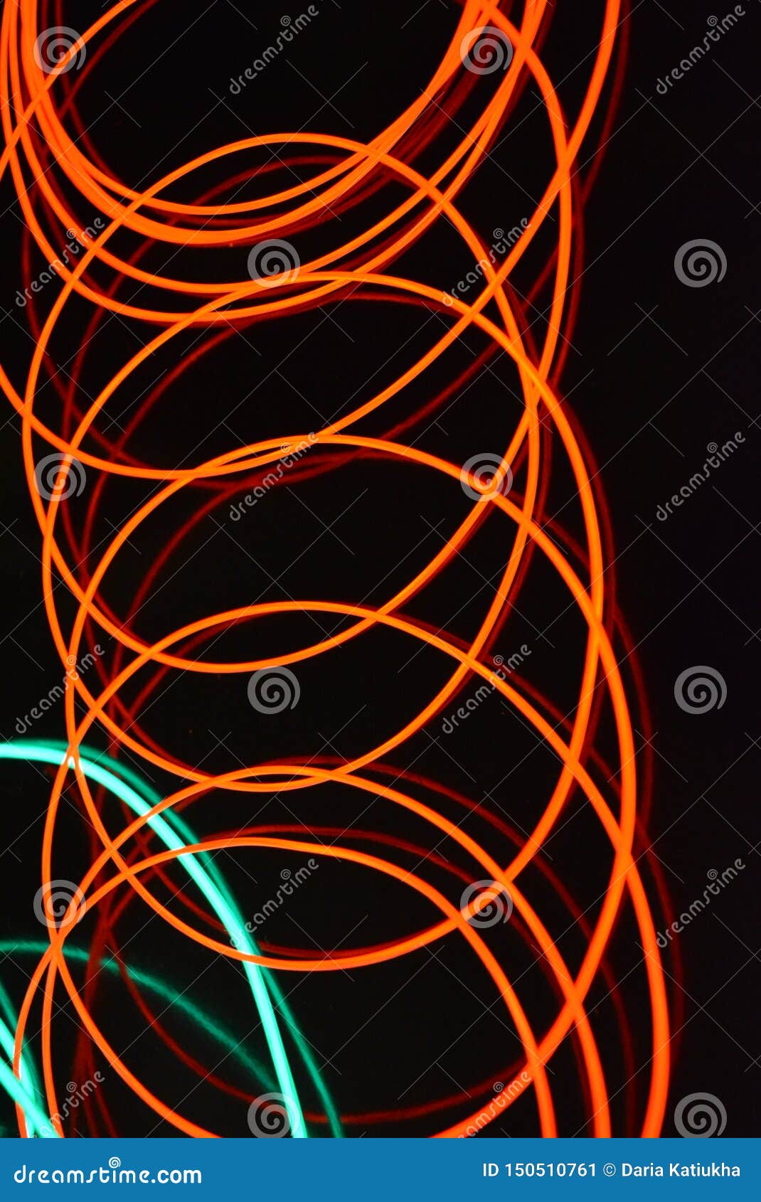Neon Green and Red Thin Wire. Luminous Wires, Decoration and ...