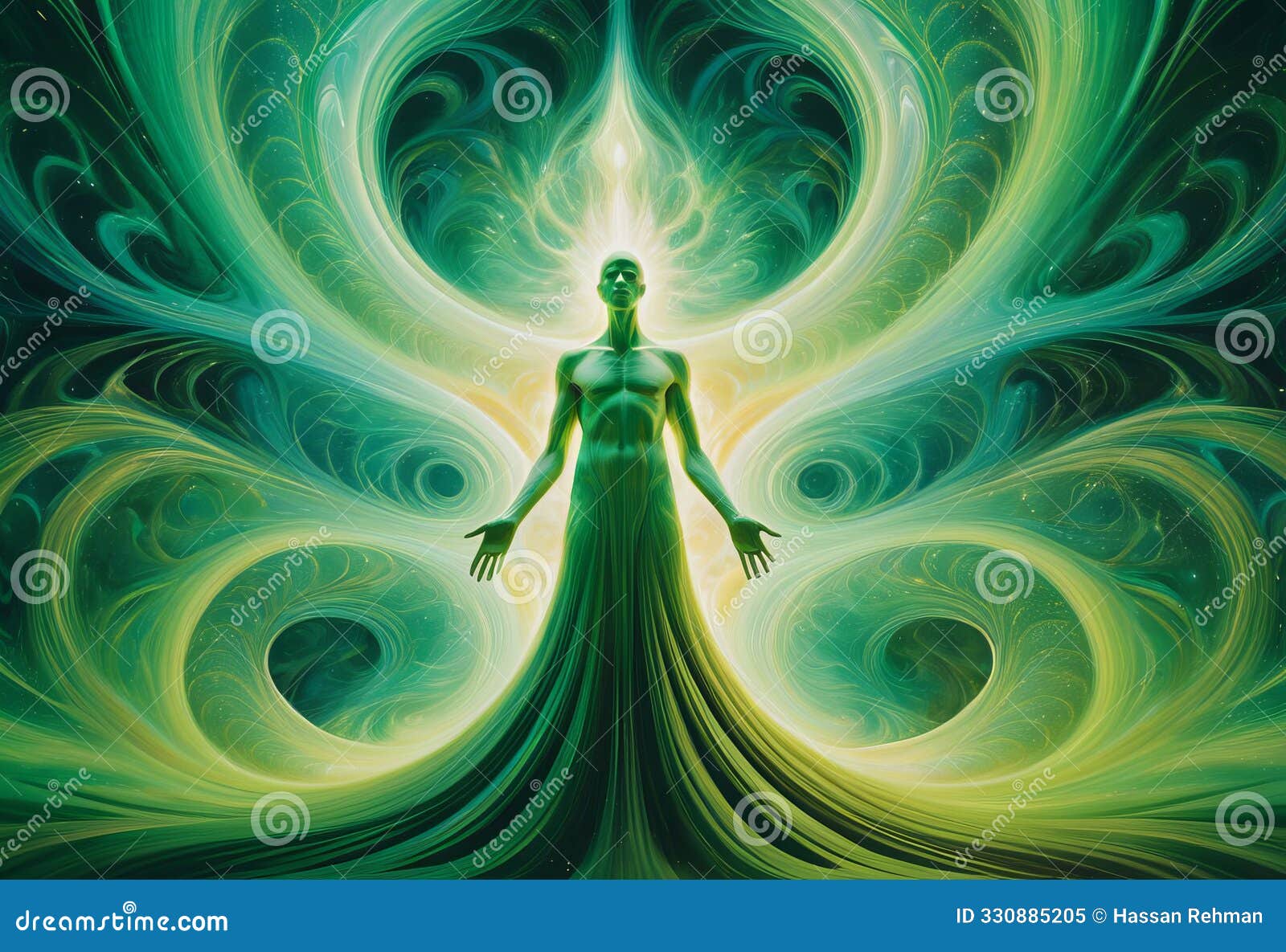 A Luminously Towering Chromatic Esoteric Giant Stock Illustration ...