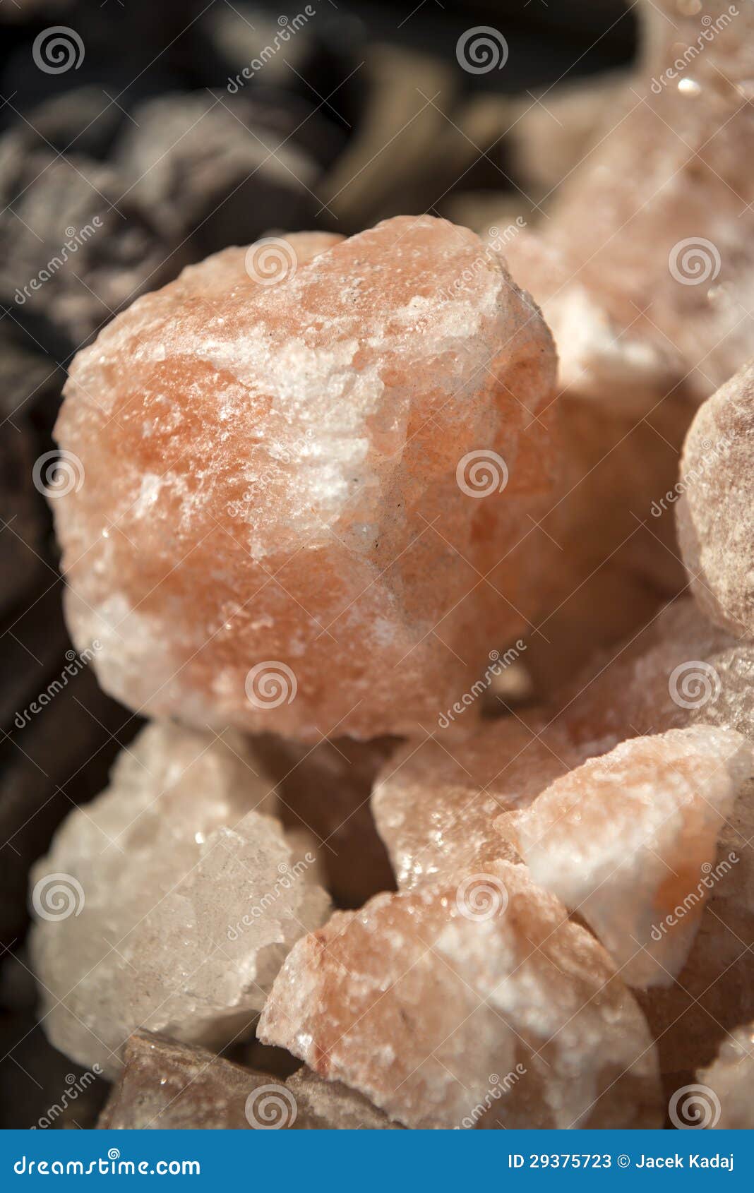Lump of Himalayan Mineral Pink Salt Stock Image - Image of detail ...