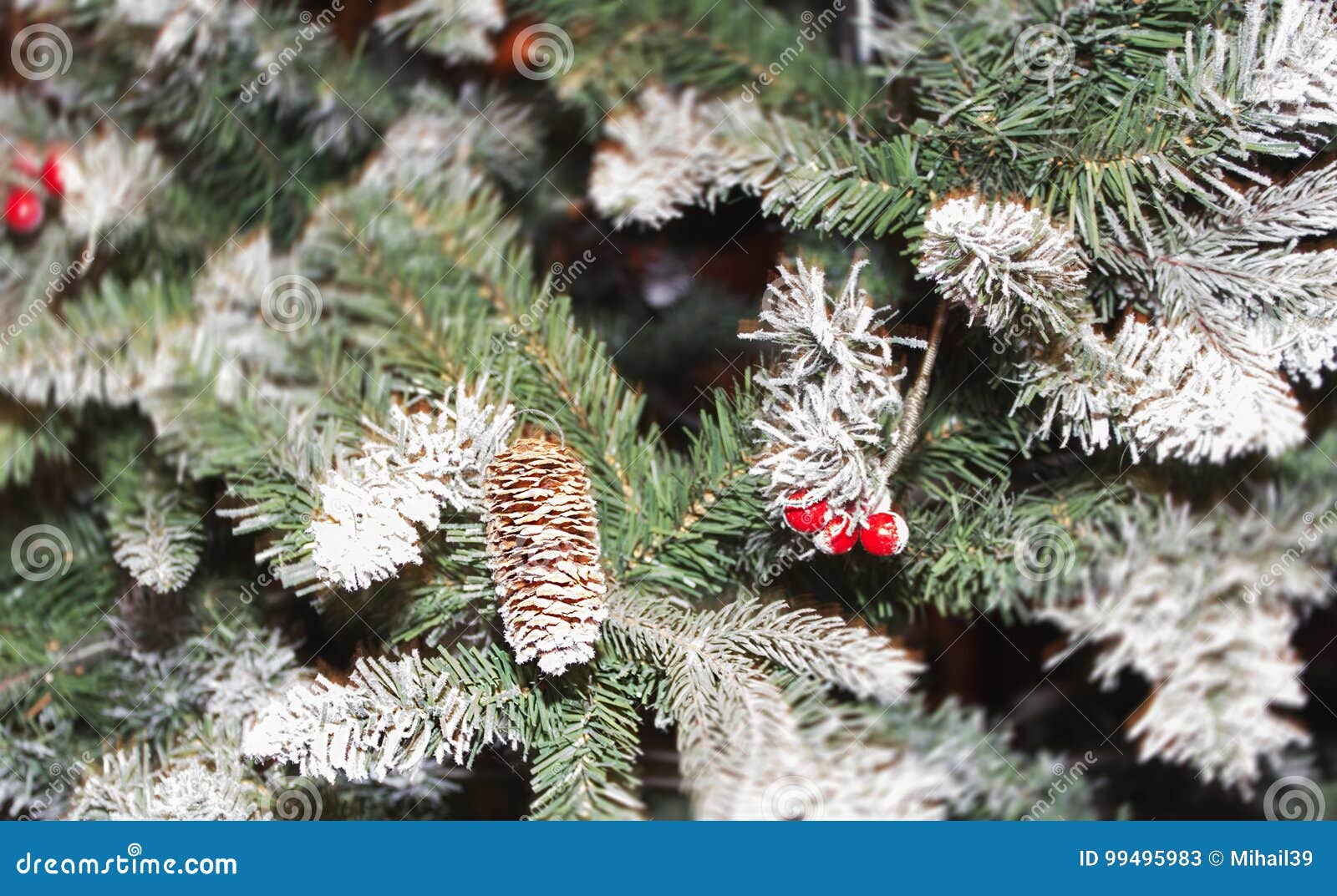 Lump on a Pile of Fir Tree Branches in Winte Stock Image - Image of ...