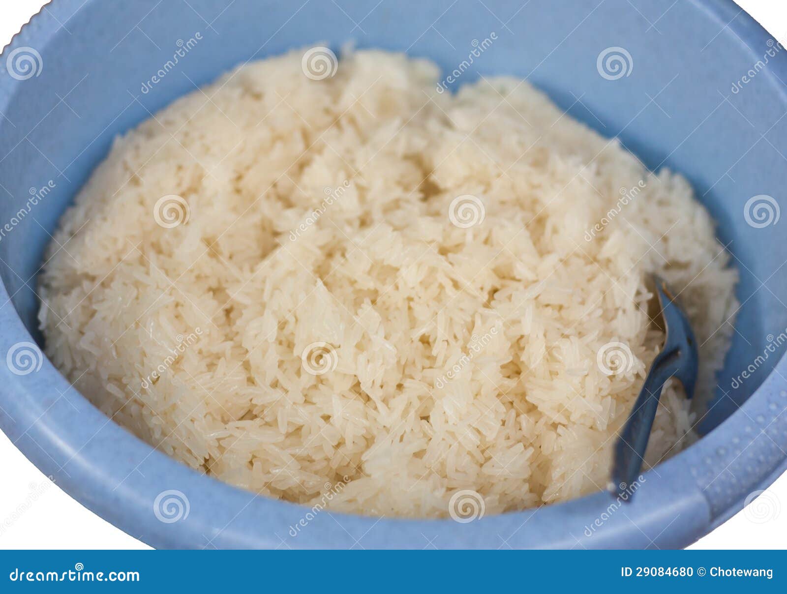 Lump of Sticky-rice in Plastic Bowl Stock Photo - Image of cuisine ...