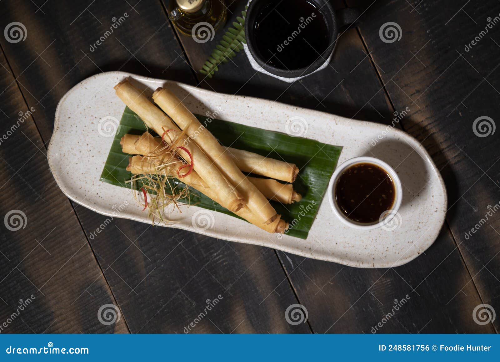 Lumpia or Spring Rolls stock photo. Image of crunchy - 248581756