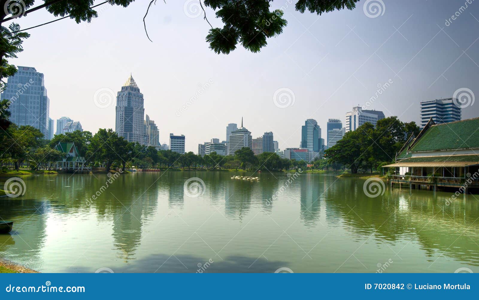 Lumpini Park, Bangkok, Thailand. Stock Photo - Image of buddhism ...