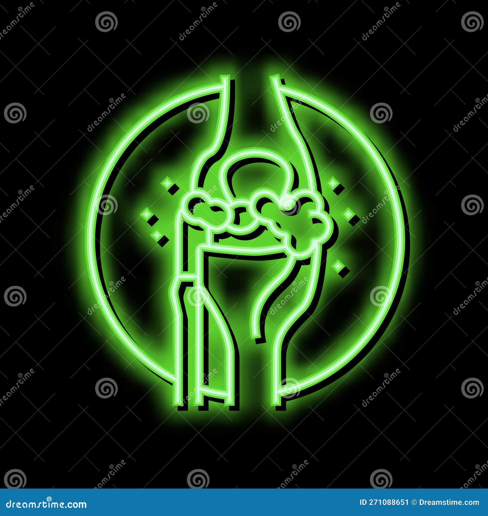 Lumps Around Joints Neon Glow Icon Illustration Stock Vector ...