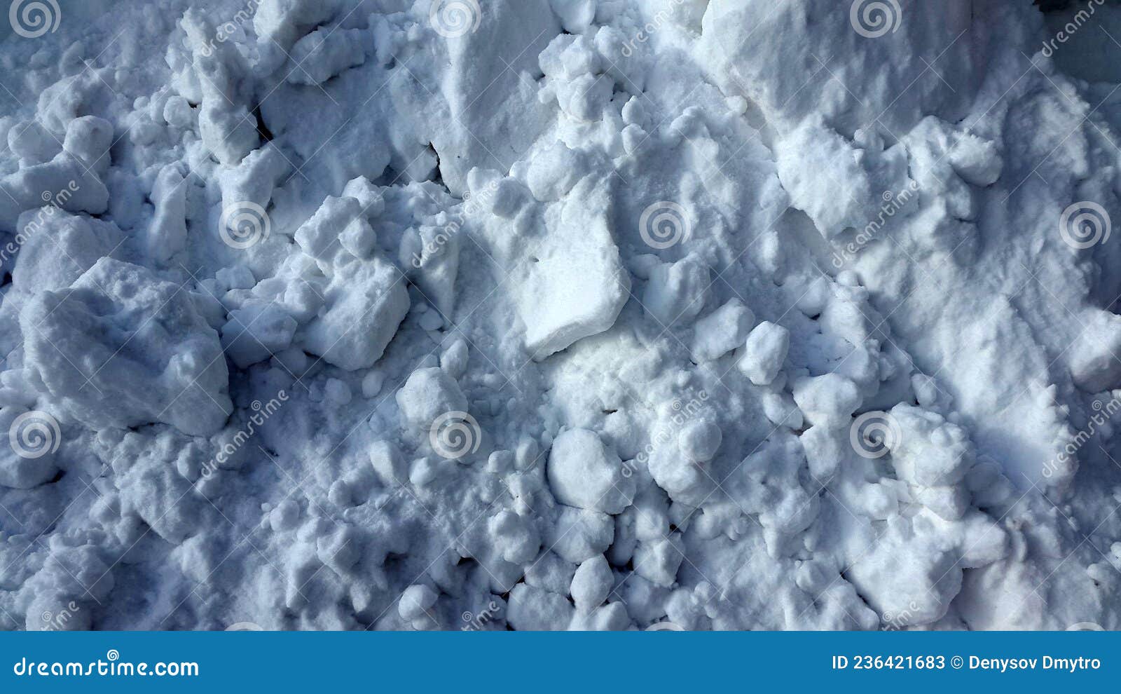 Lumps of Snow. Loose Snow Background Stock Image - Image of melt, park ...