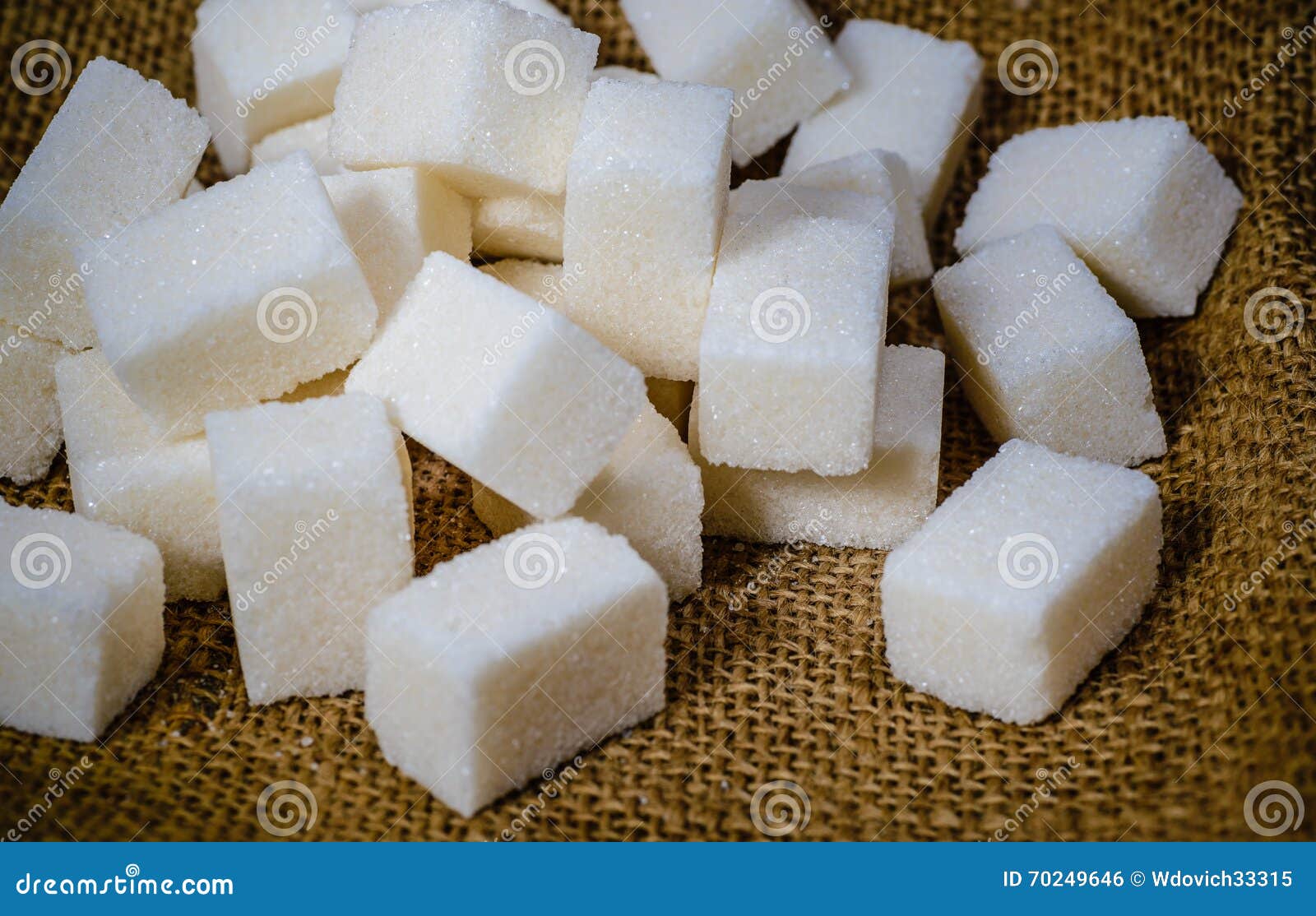 The Lumps of Sugar on Sackcloth Stock Photo - Image of sweetness ...