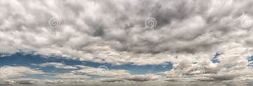 Lumpy Cloud Formation, Panorama Format Stock Image - Image of ...