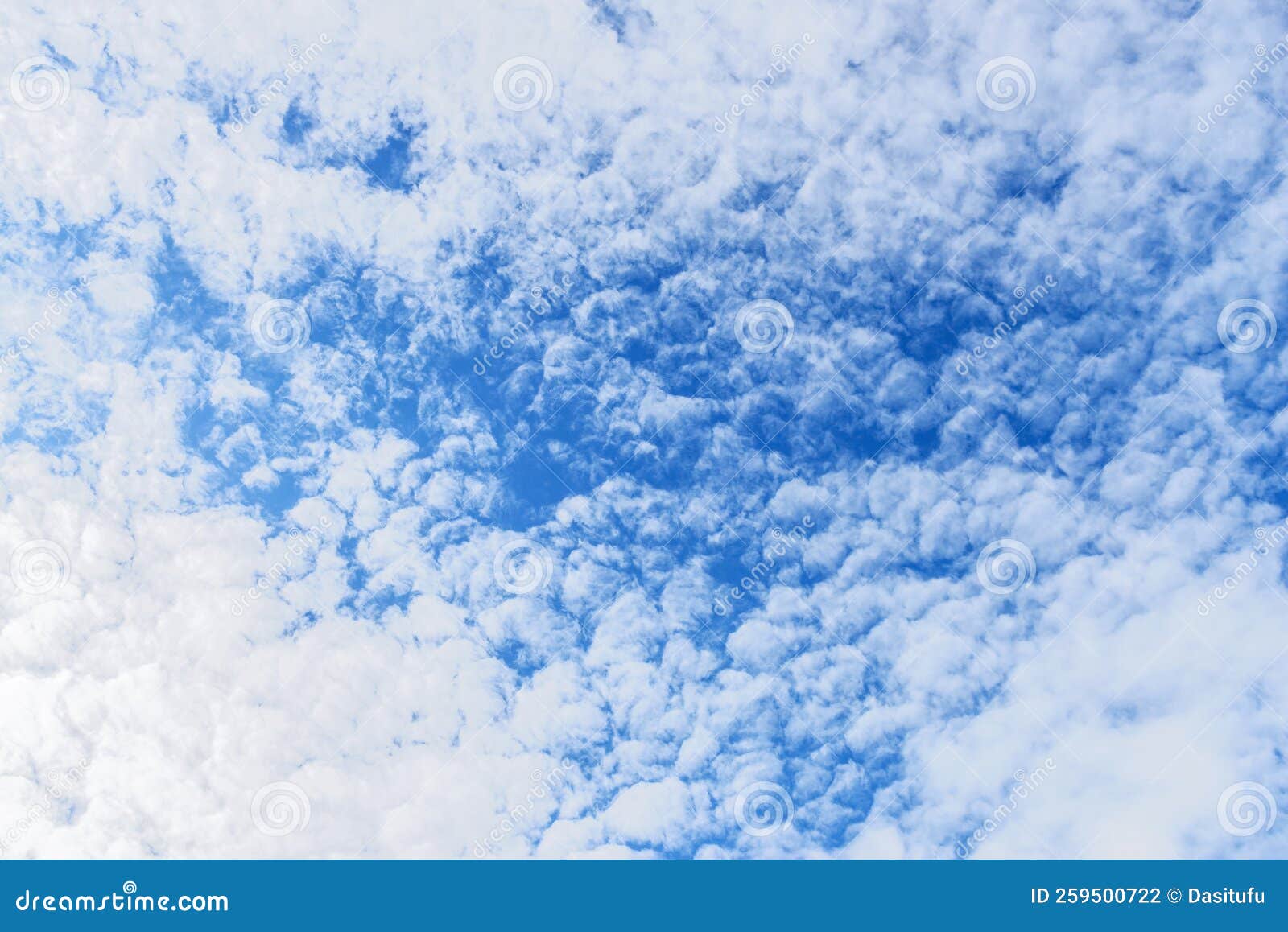 Lumpy Clouds on Blue Sky Background Stock Photo - Image of background, dense: 259500722