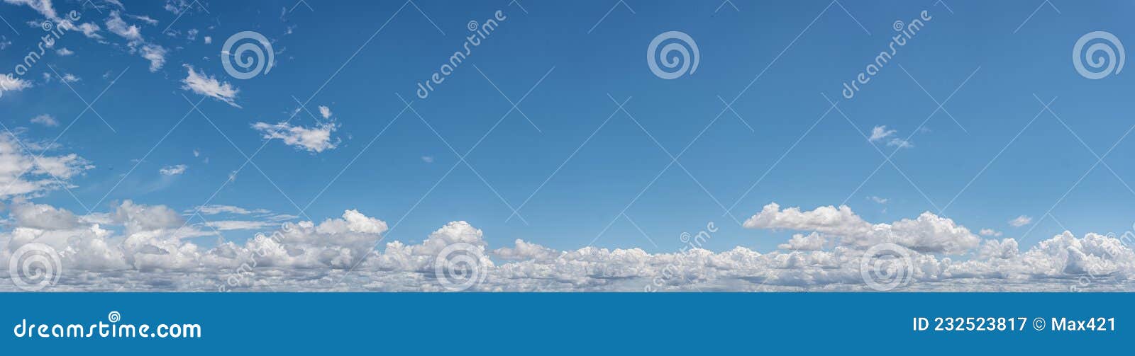 Lumpy Thick Cloud Front on Horizon, Panorama Stock Image - Image of ...