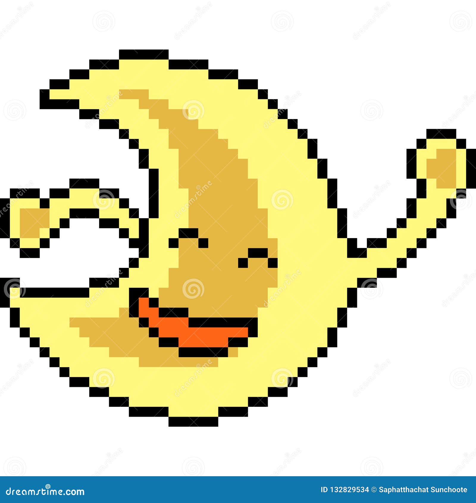 Luna Del Arte Del Pixel Del Vector Ilustración del Vector - Ilustración ...