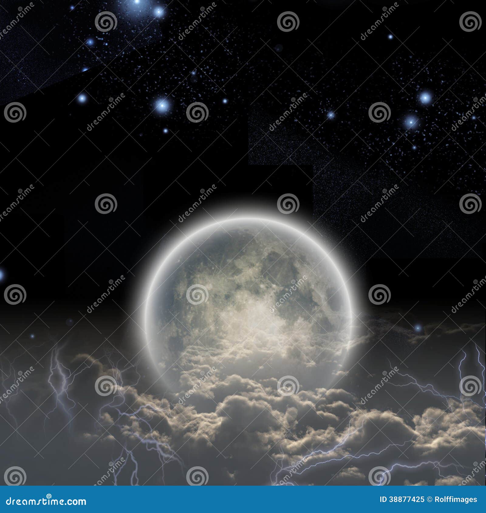Luna stock illustration. Illustration of cumulus, beautiful - 38877425
