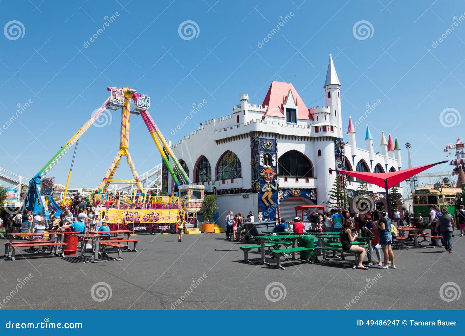 Luna Park, Melbourne editorial photography. Image of attraction - 49486247