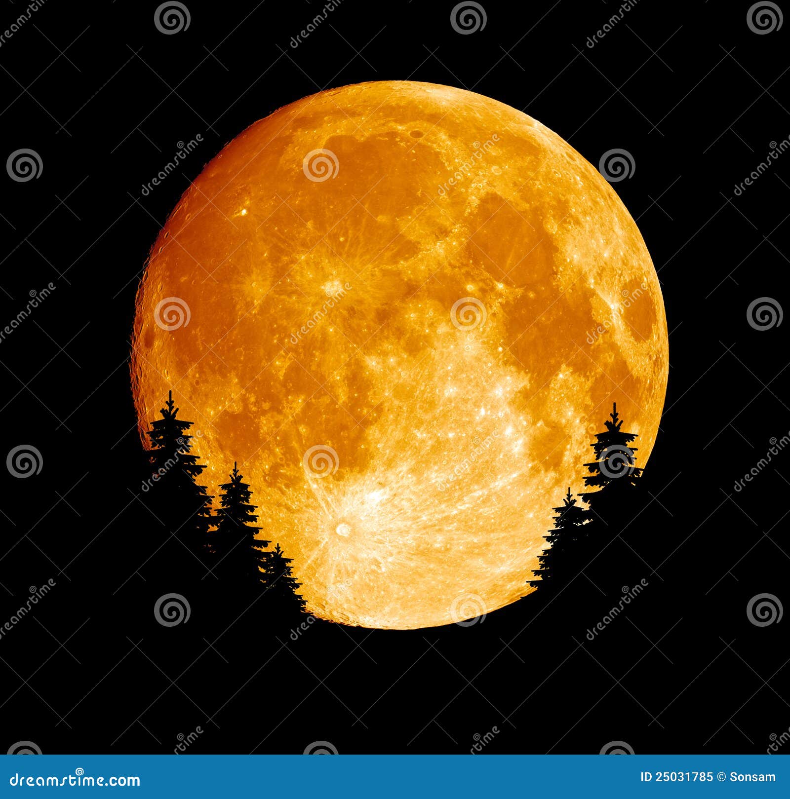 Luna piena lucidata immagine stock. Immagine di pieno - 25031785