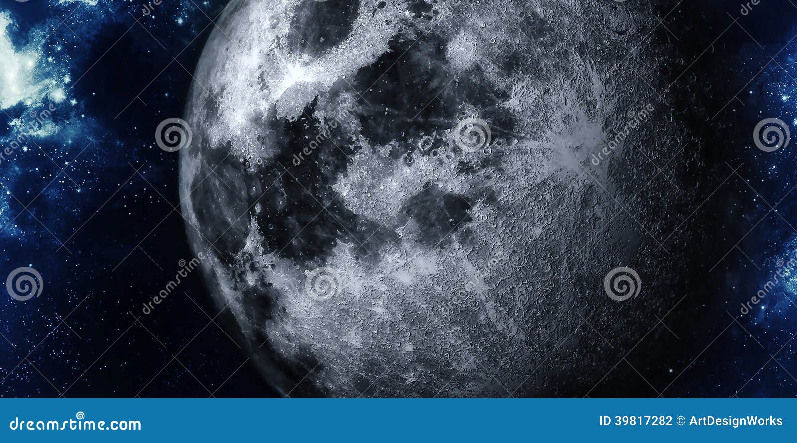 Luna realista stock de ilustración. Ilustración de travieso - 39817282