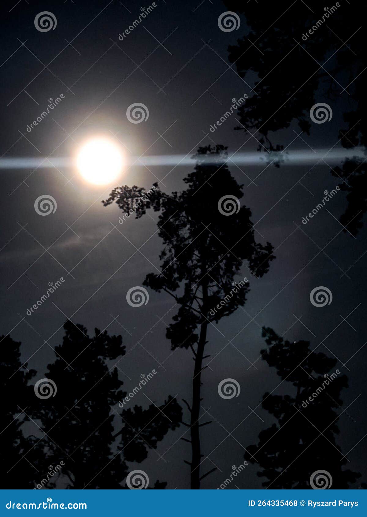 Lunar Corona ,Halo Optical Phenomenon Stock Photo - Image of background ...