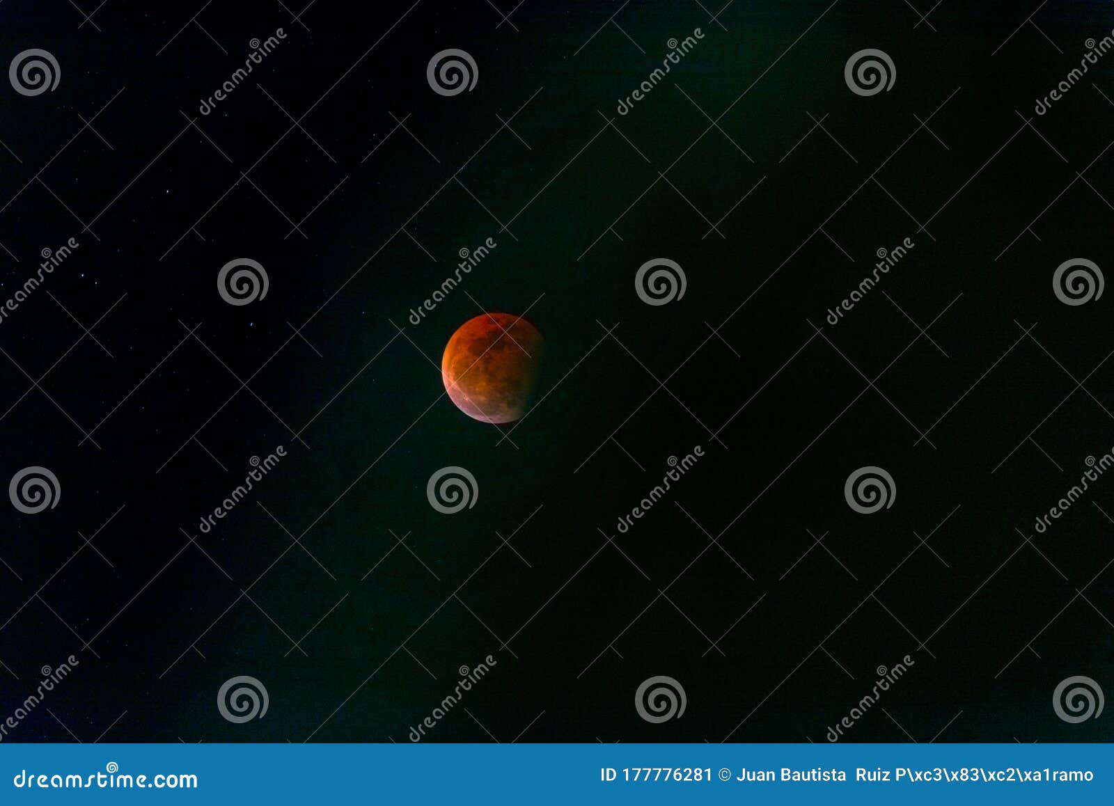 Lunar Eclipse on Clear Night Stock Image - Image of black, astronomy ...