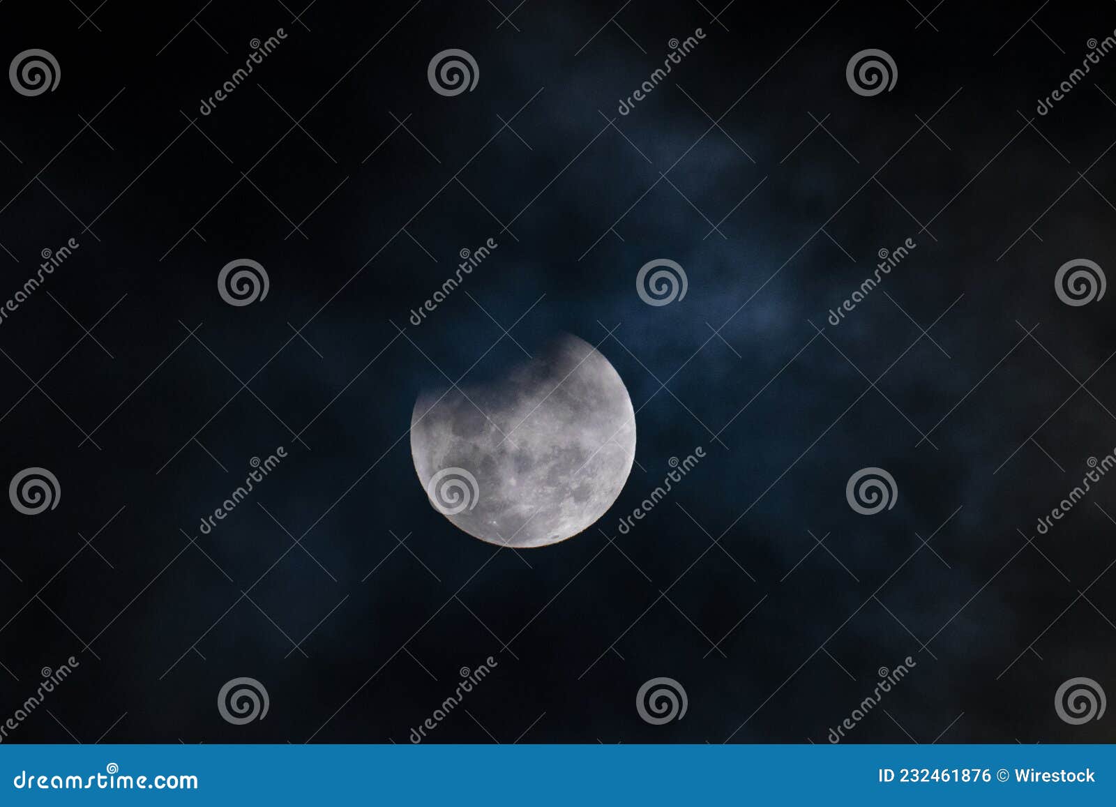 Lunar Eclipse Looking Like an Eye, Thailand Stock Photo - Image of ...