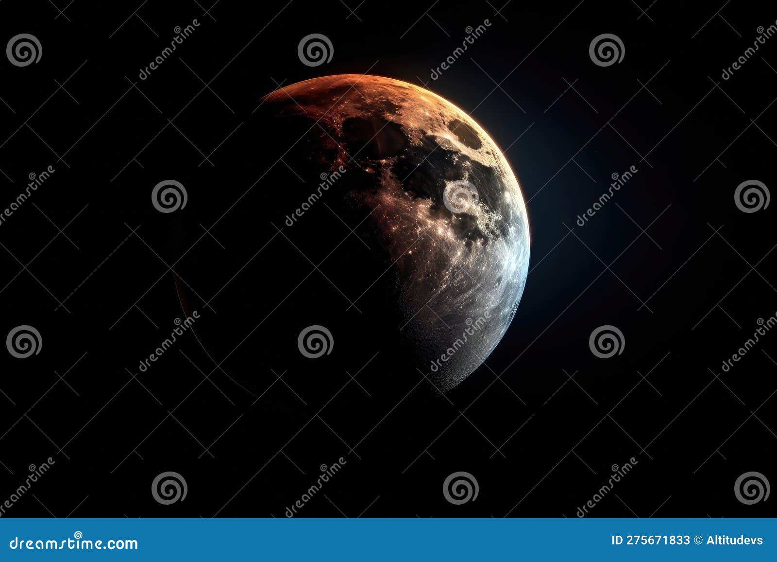 Lunar Eclipse, with the Moon Passing through the Shadow of the Earth ...