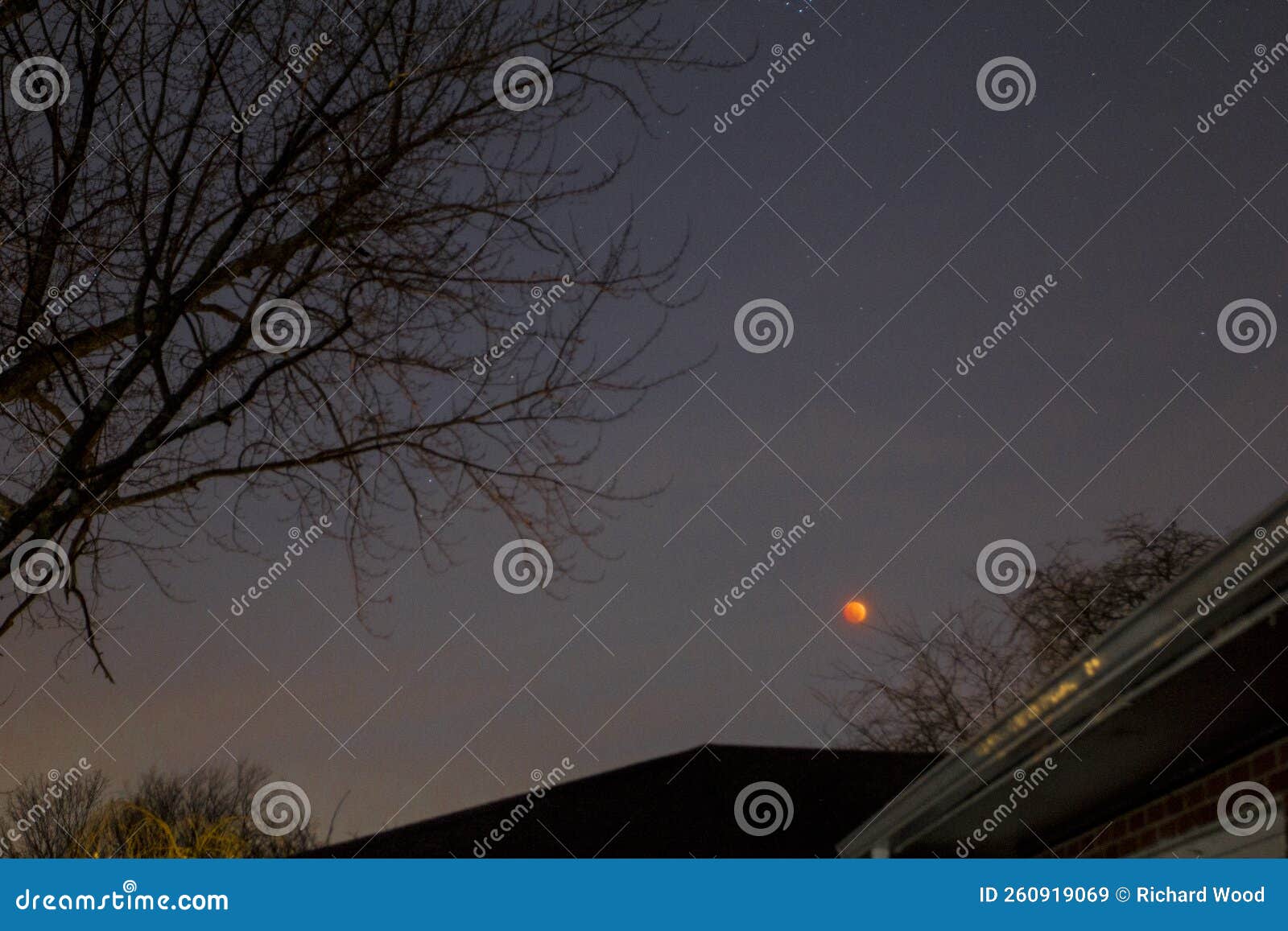 View of AnLunar Eclipse, November 8, 2022, Columbus, Ohio Stock Image ...