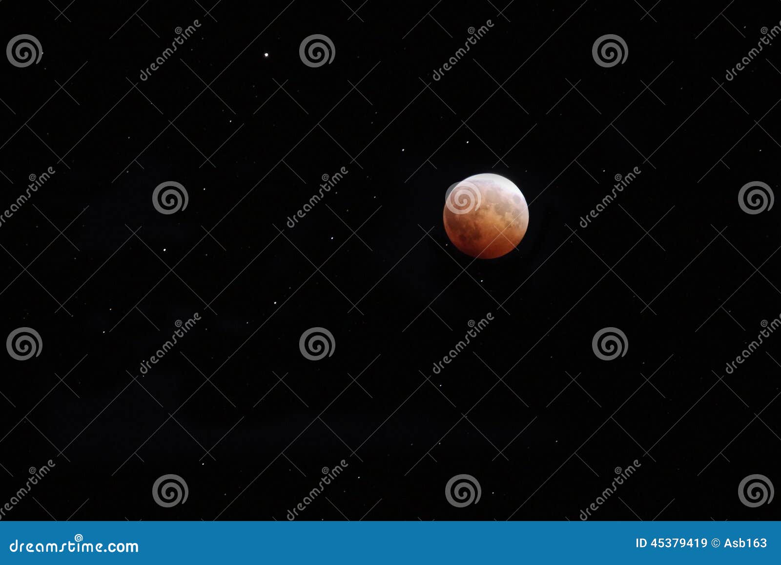 Lunar Eclipse on October 8, 2014 Stock Image - Image of lunar, orange ...
