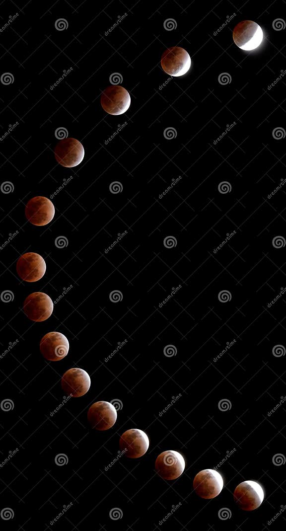 Lunar Eclipse Path stock photo. Image of circle, astro - 24567424