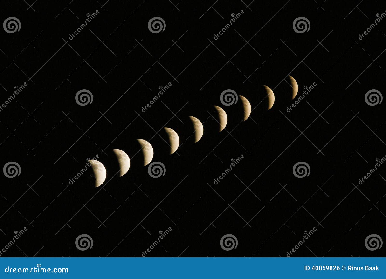 Lunar Eclipse stock photo. Image of series, stacked, partial - 40059826