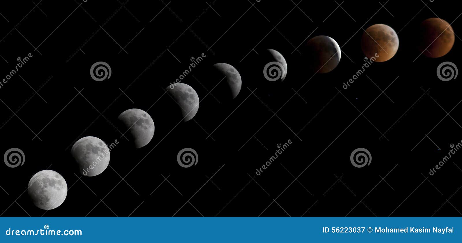 Lunar eclipse stock image. Image of body, astrology, night - 56223037