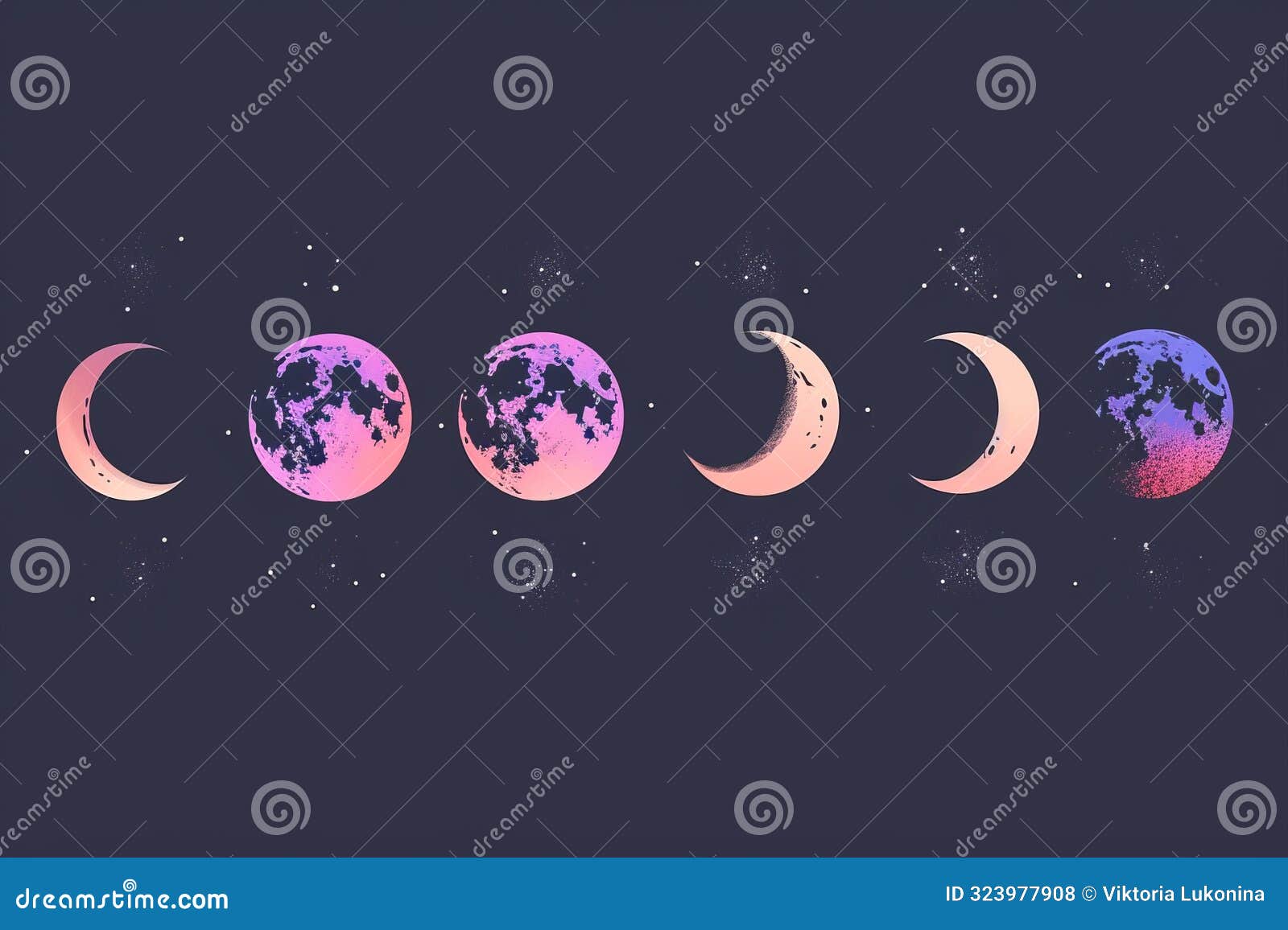 Lunar Evolution Artistry stock illustration. Illustration of artwork ...