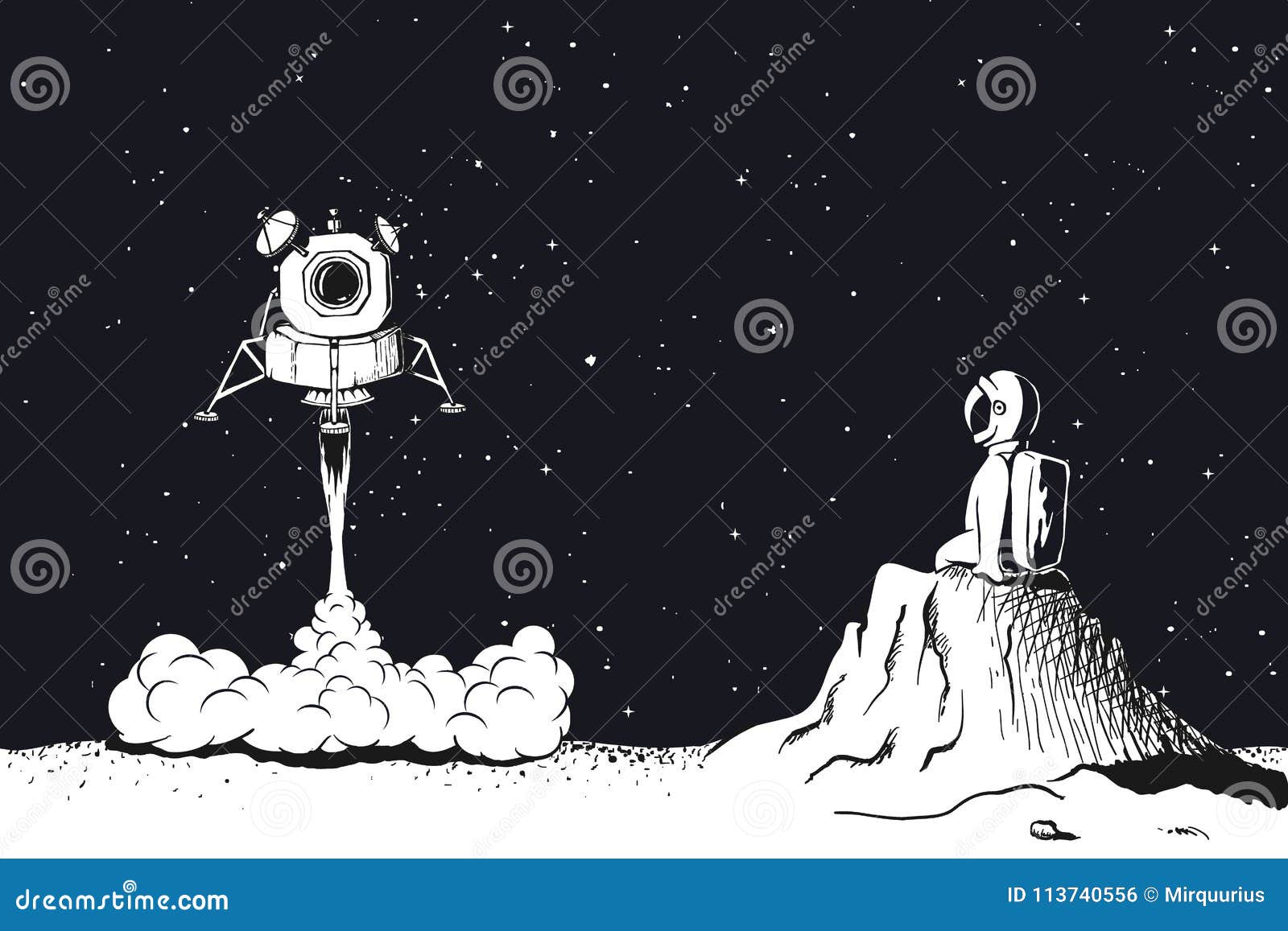 Moon Landing Drawing