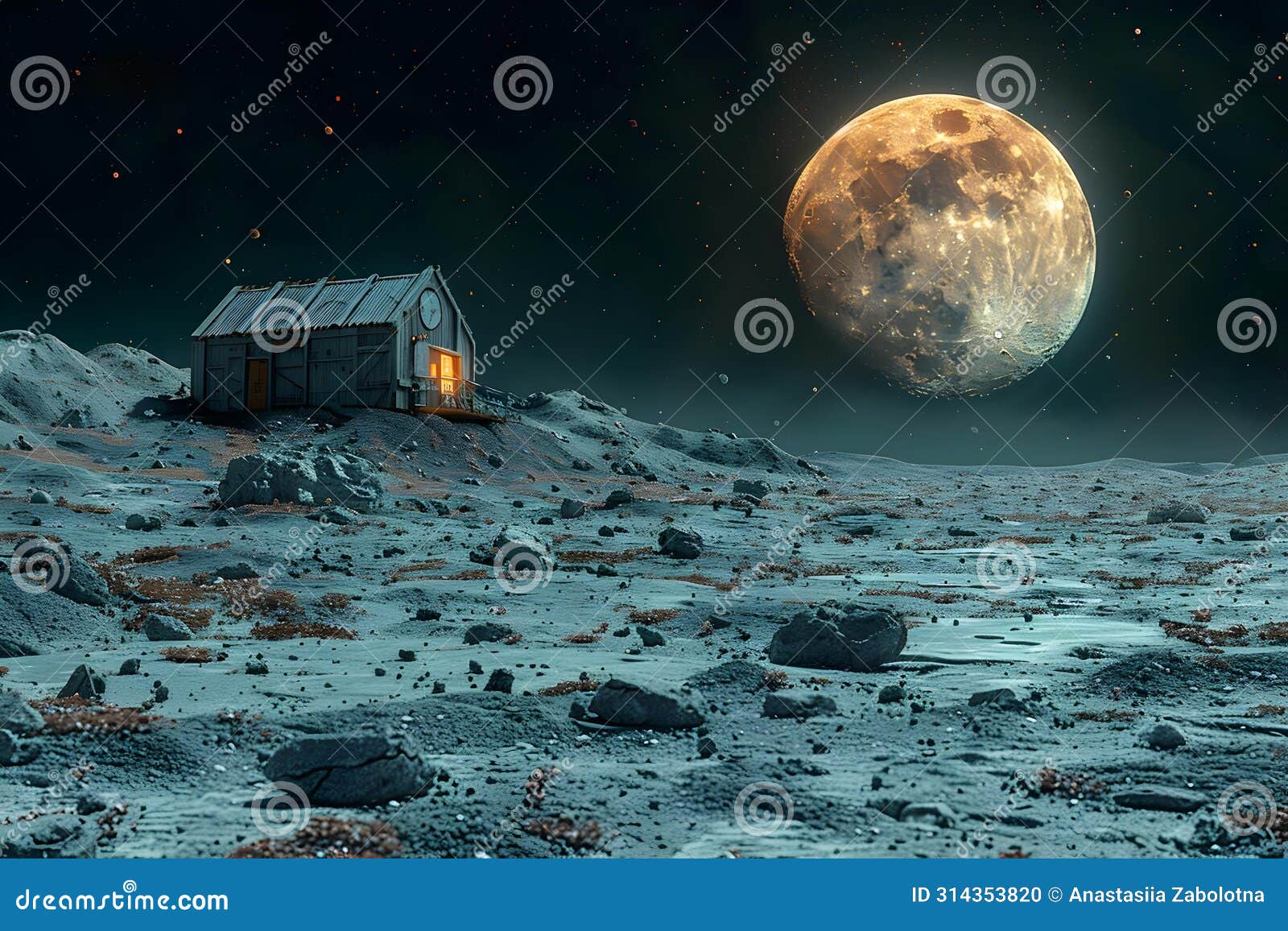 Lunar Outpost: Humanity S Tranquil Frontier. Concept Space Exploration ...