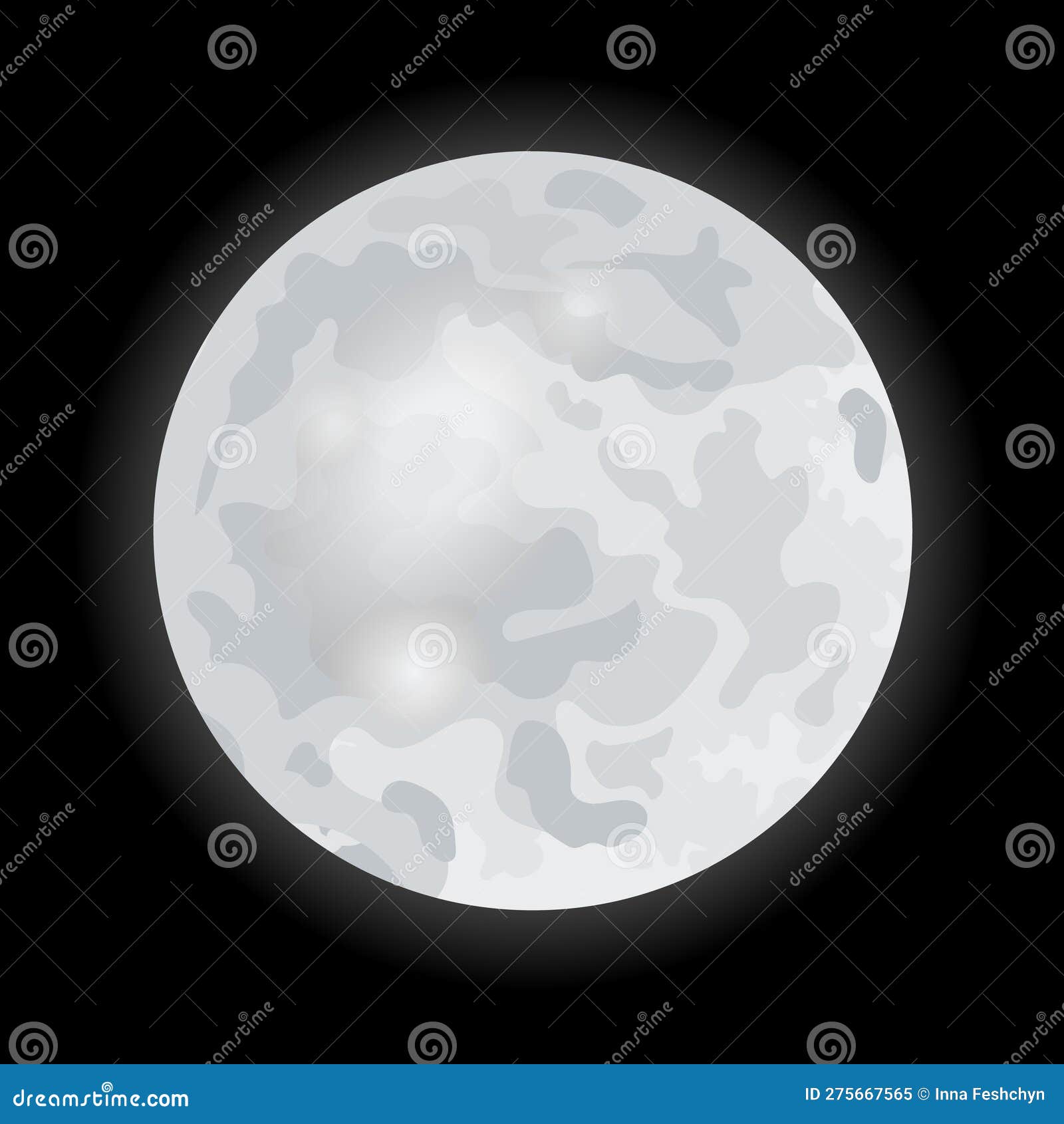 Lunar Phase Icon. Lunar Eclipse Cycle Stage. Moon on Black Background ...