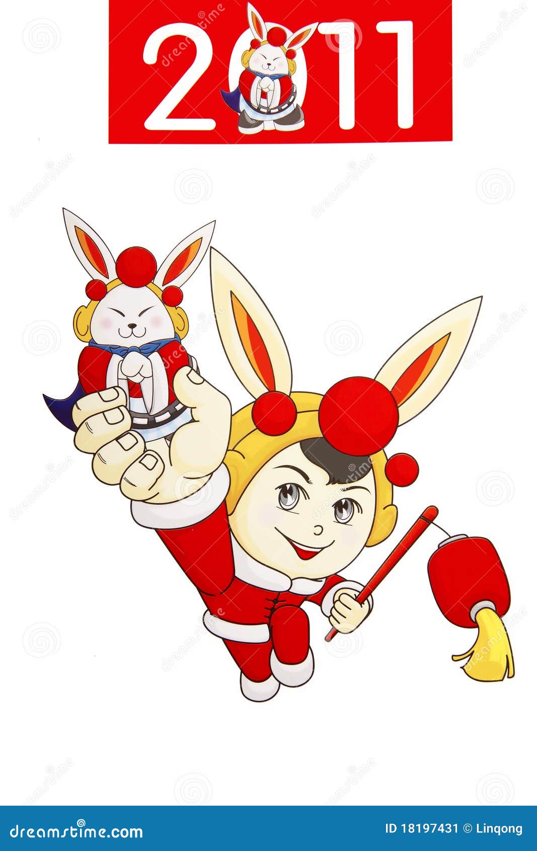 Lunar rabbit year 2011 stock image. Image of culture - 18197431