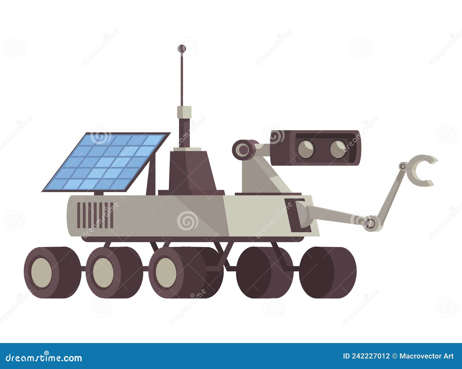 Lunar Rover Mars Composition Stock Vector - Illustration of exploration ...