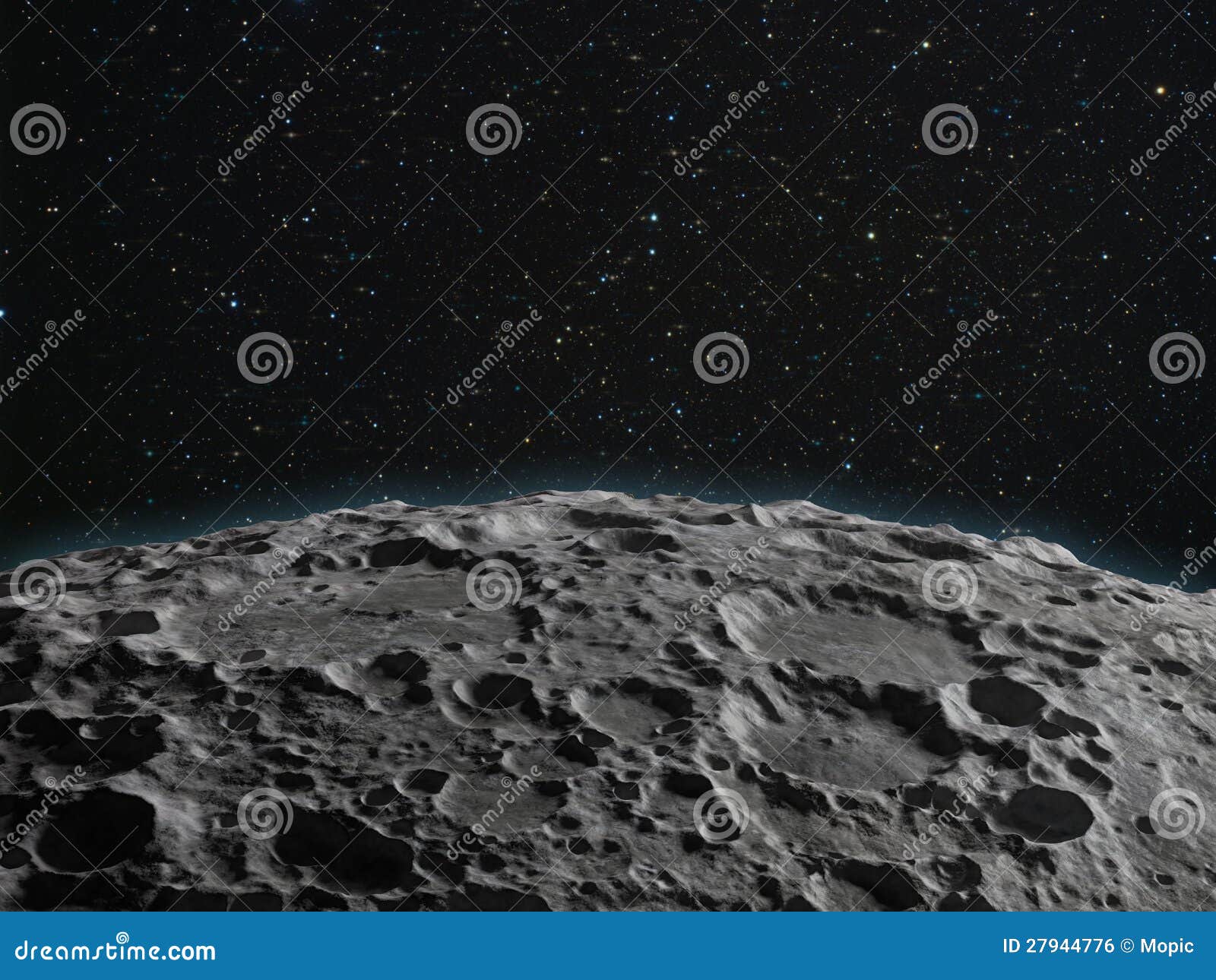 Moon Lunar Eclipse Phases Collage Set On Black Sky. Crescent And Full ...