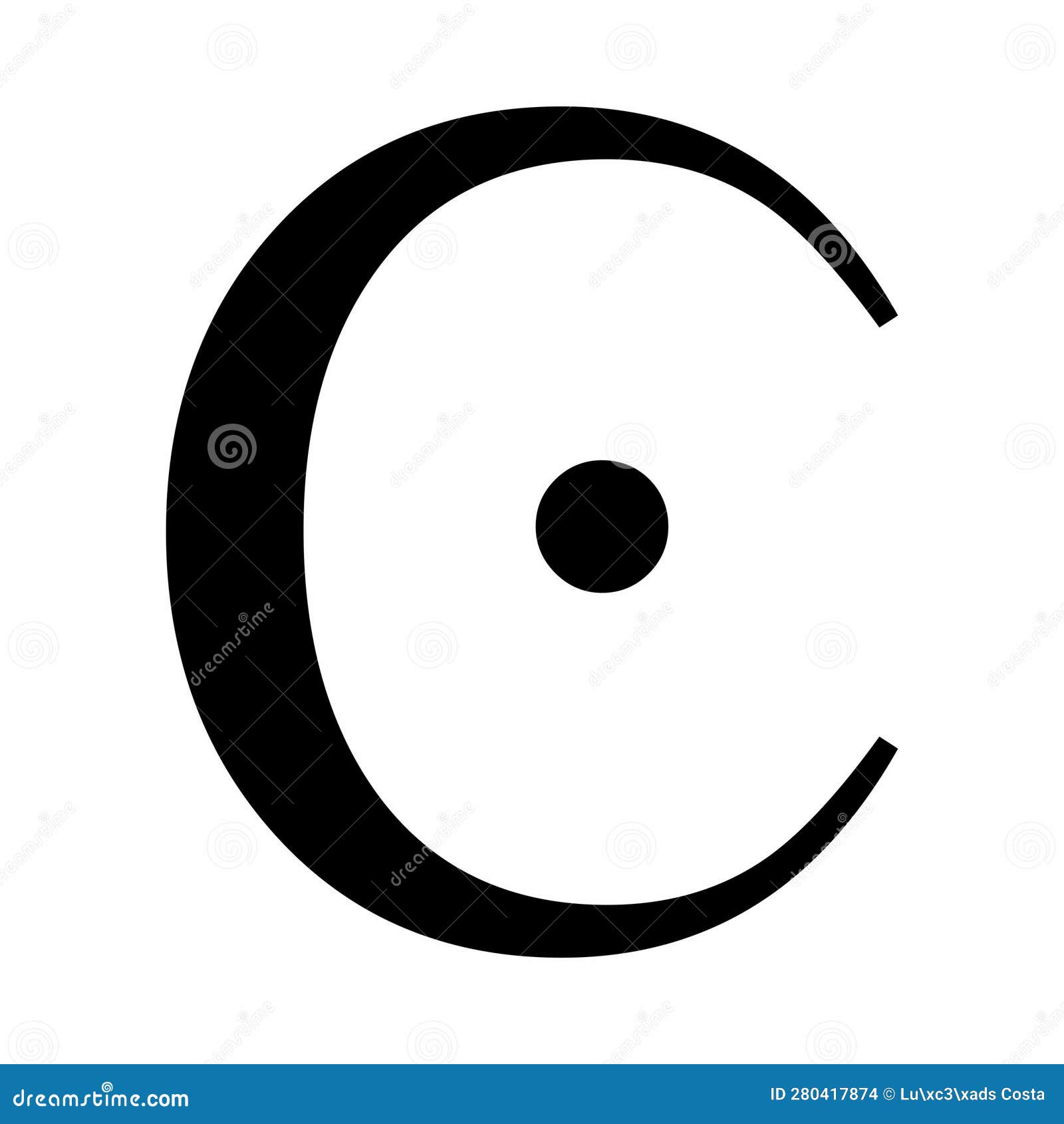 Lunate sigma greek sign stock vector. Illustration of text - 280417874