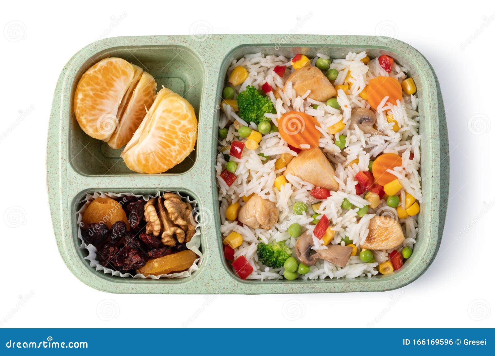 Lunch Box With Delicious Food On A White Background Stock Photo - Image ...