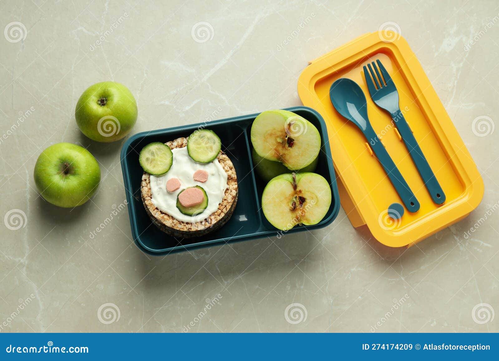 Lunch Box with Food, Lunch Box with Food for Child for School Stock ...