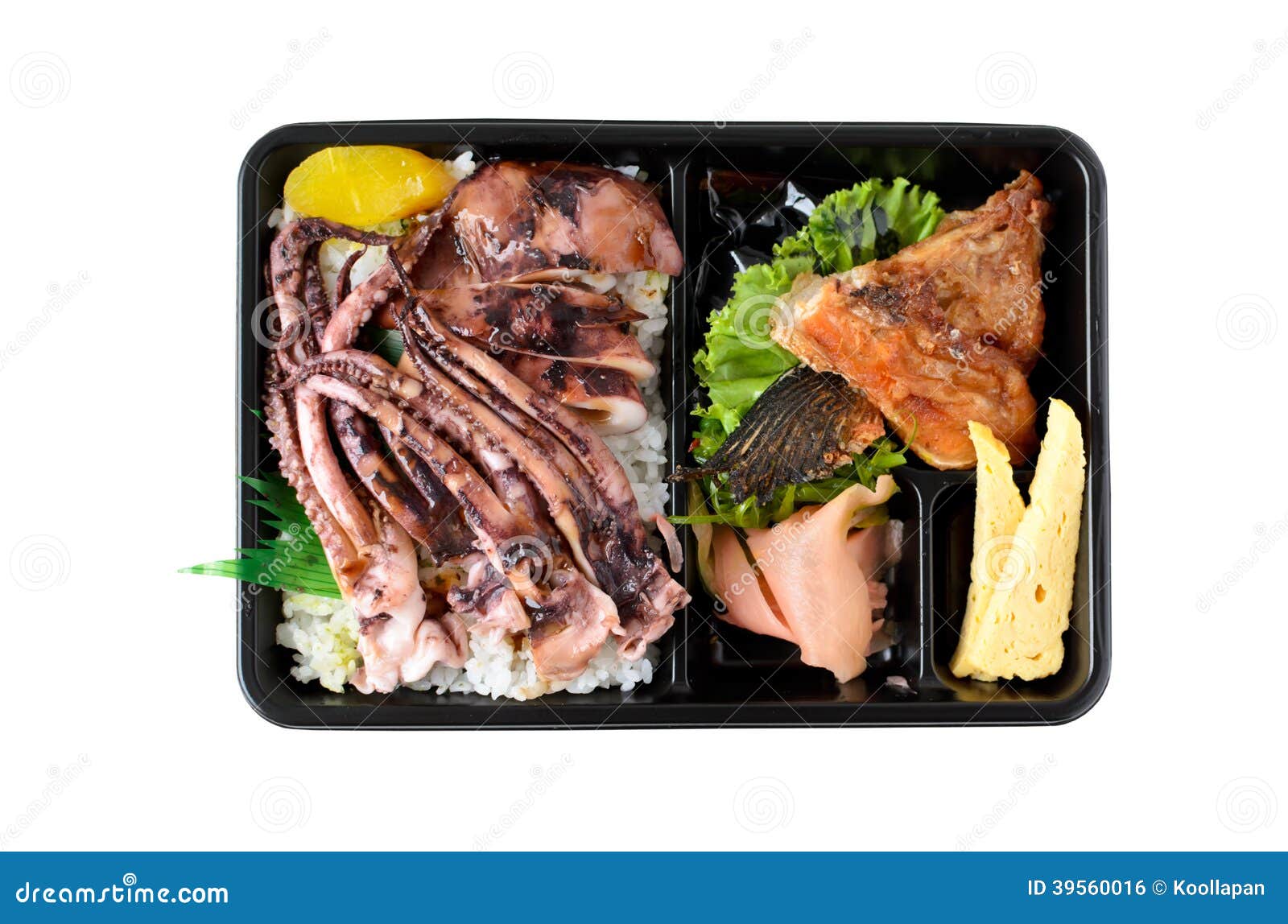 Lunch box grilled squid stock photo. Image of food, meal - 39560016