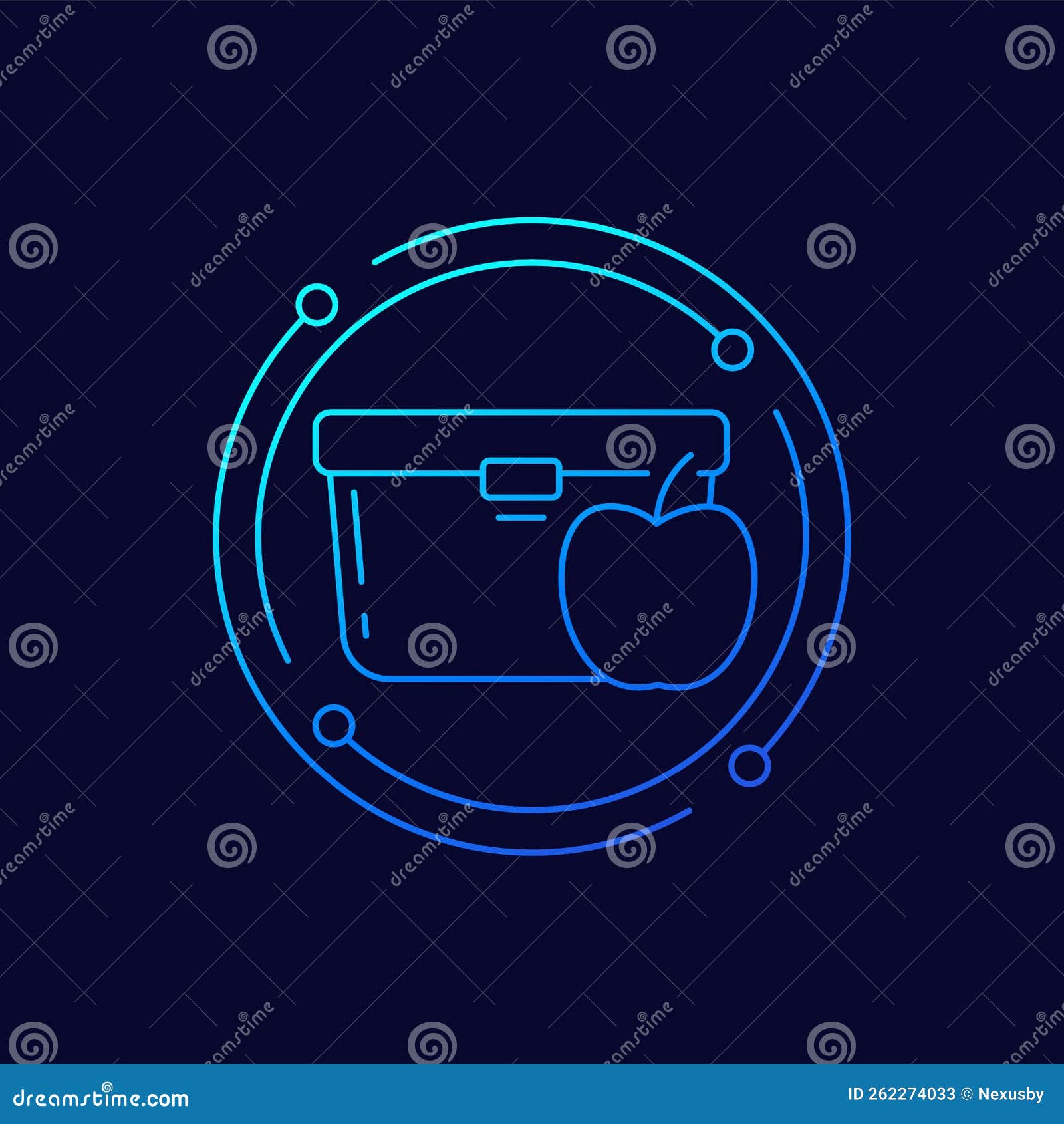 Lunch Box Icon, Liear Vector Stock Vector - Illustration of thin ... Lunch Box Icon, Liear Vector Stock Vector - Illustration of thin ...