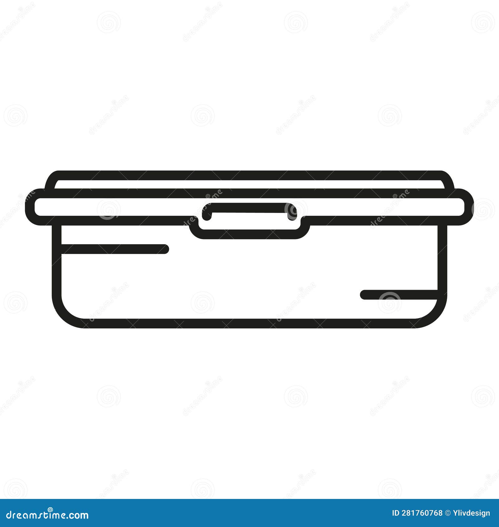 Lunch Box Icon Outline Vector. Fast Food Stock Vector - Illustration of ...