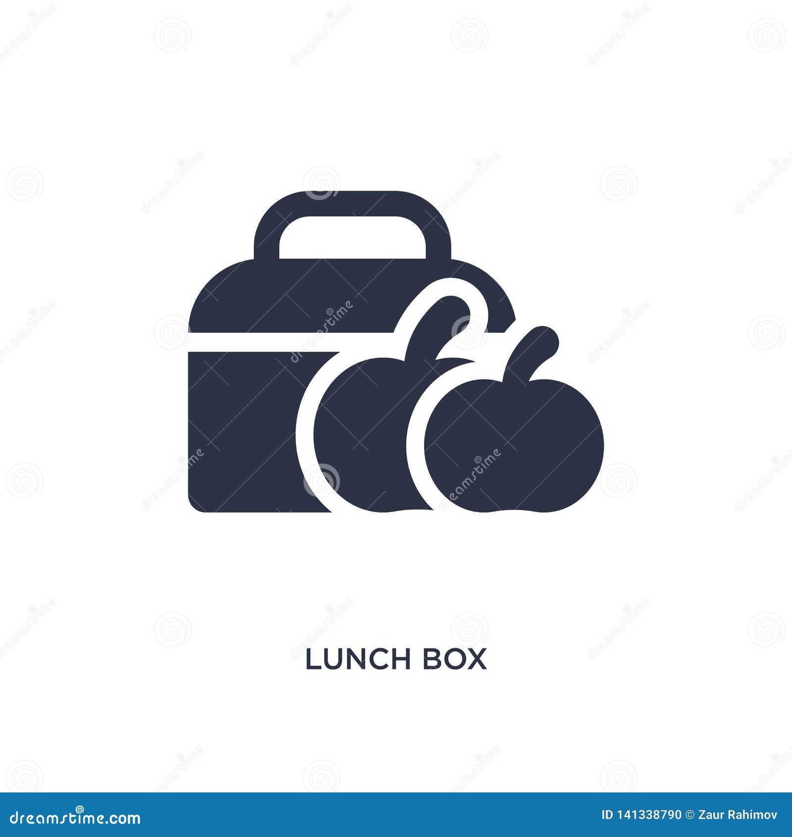 Lunch Box Icon on White Background. Simple Element Illustration from ...