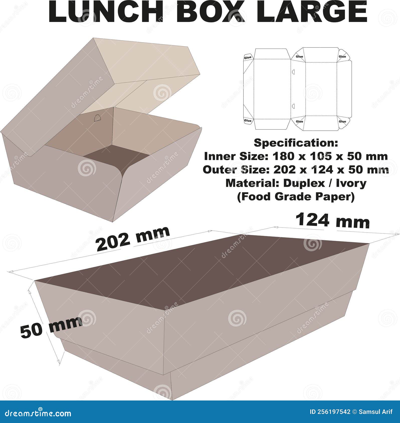 Lunch Box Large Vector Diecutting Stock Vector - Illustration of break ...