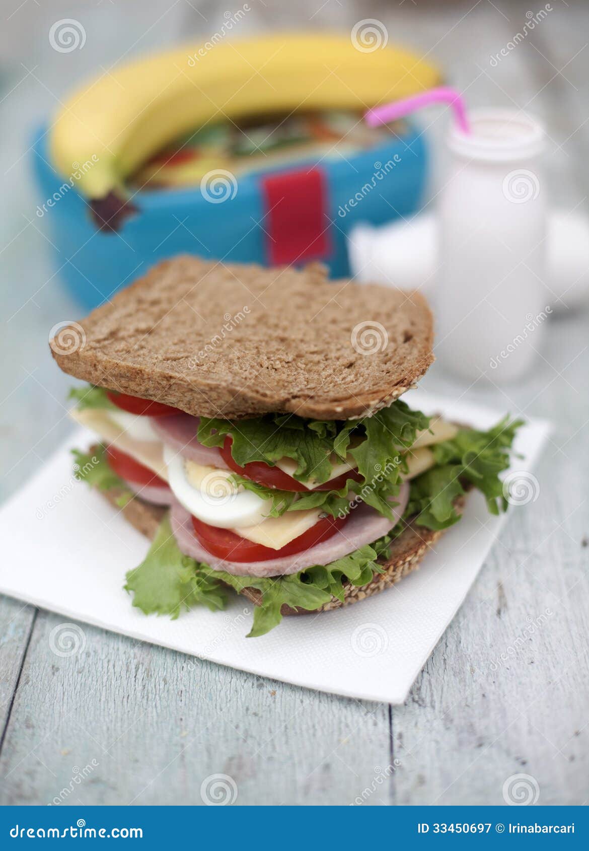 Lunch box stock image. Image of drink, break, lettuce - 33450697