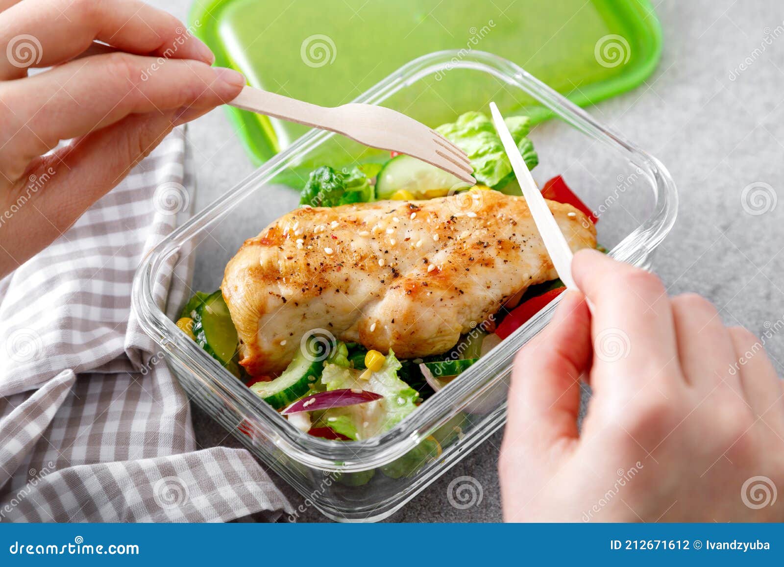 Lunch box stock photo. Image of dinner, human, fillet - 212671612