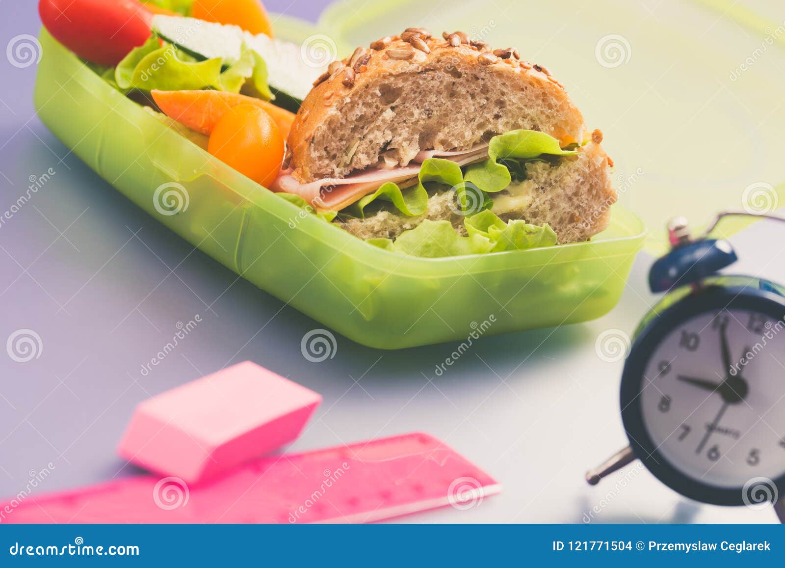Lunch Boxes with Fresh Healthy Second Breakfast Stock Photo - Image of ...