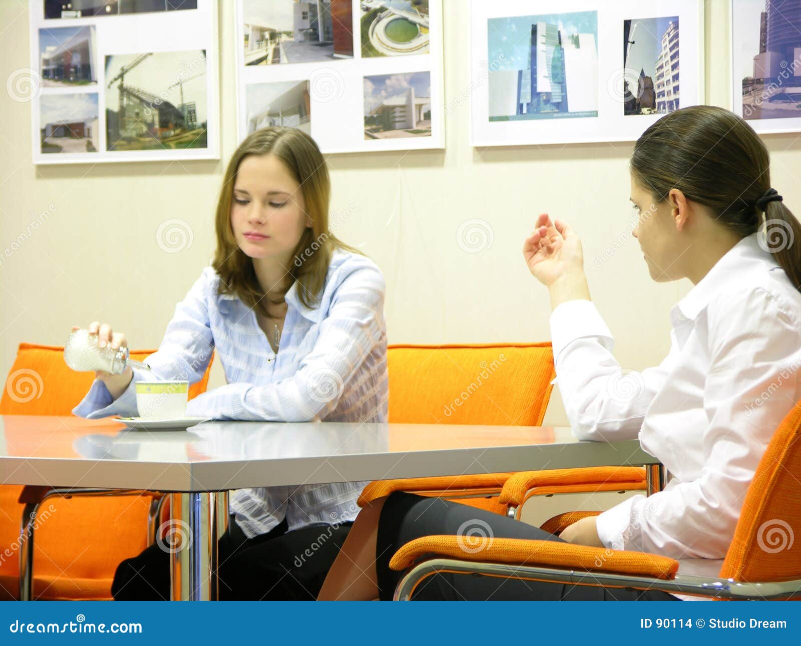 Lunch break stock photo. Image of girls, foreground, computers - 90114