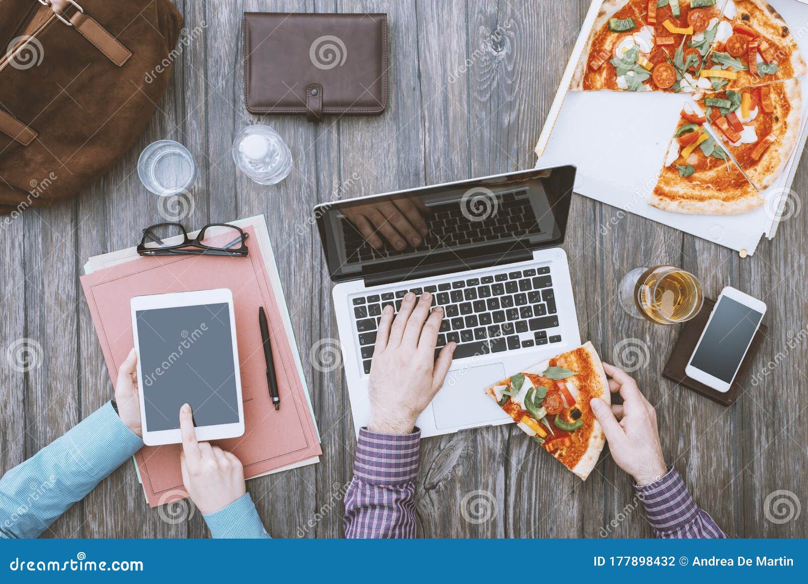 Lunch break in the office stock photo. Image of pointing - 177898432