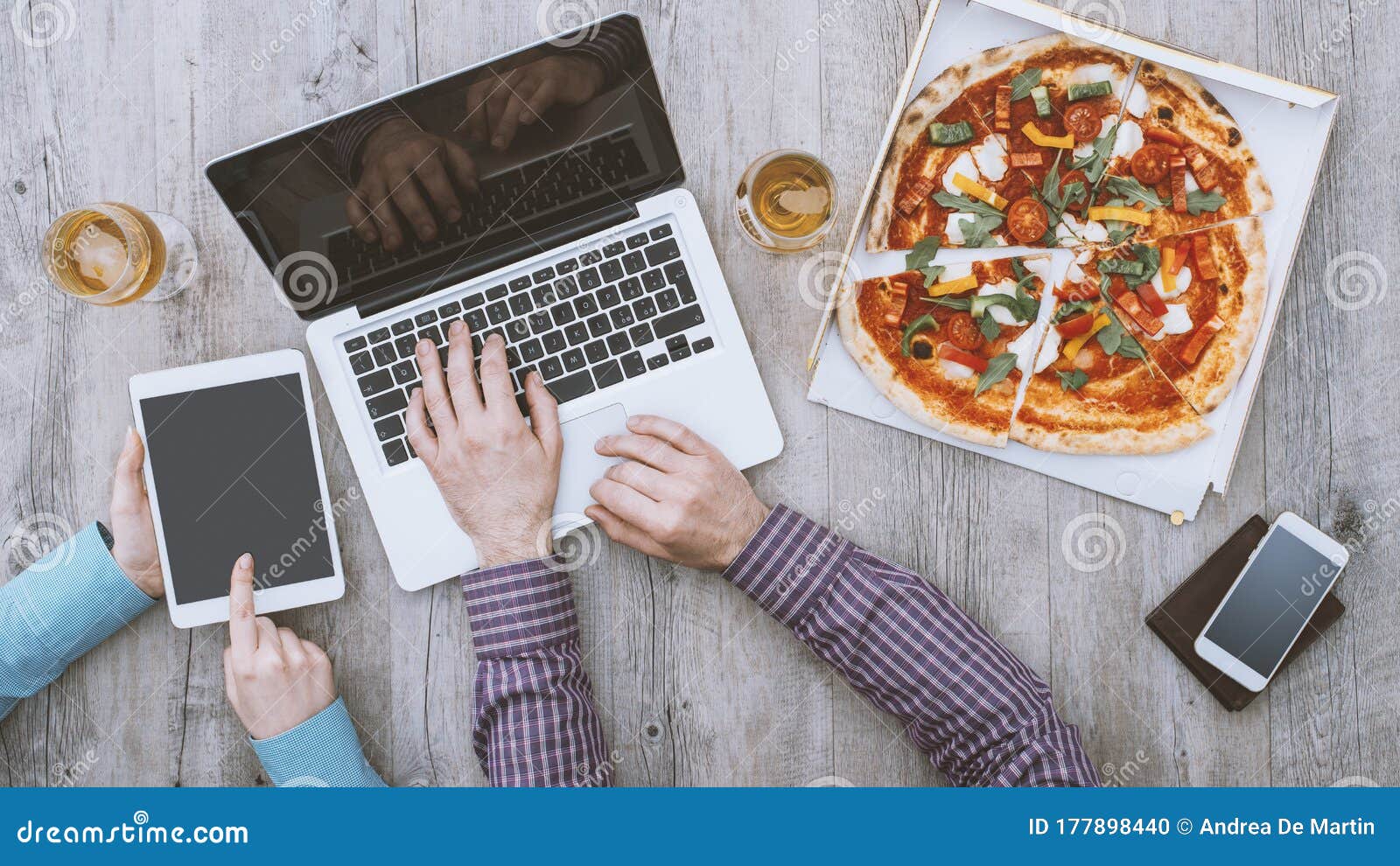 Lunch break in the office stock photo. Image of snack - 177898440