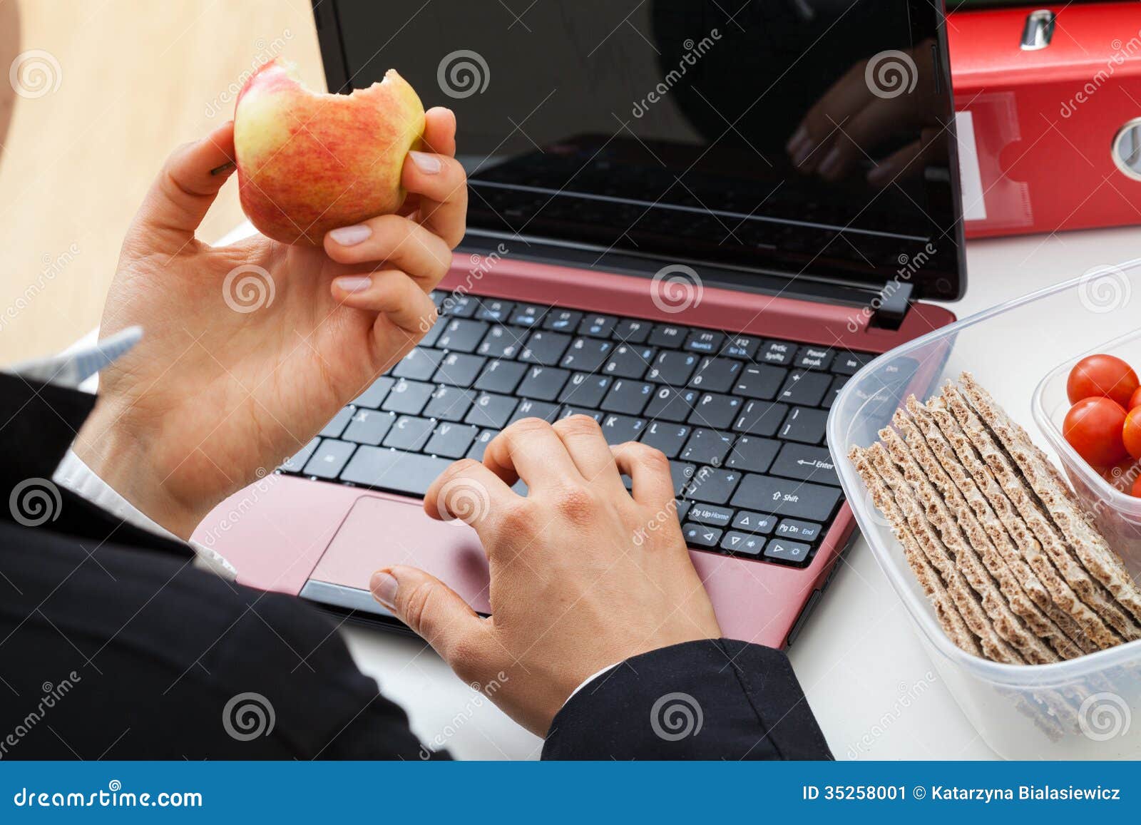 Lunch break during work stock image. Image of appetizer - 35258001